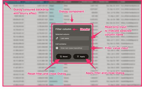 Data Table From Scratch Part 6 Column Filtering Dev Community