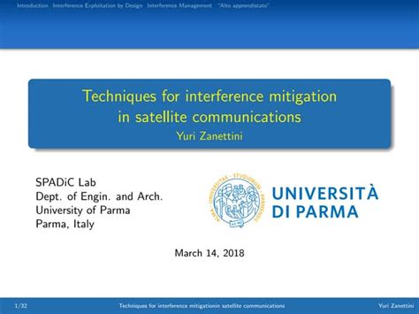 Techniques For Interference Mitigation In Satellite Communications Pdf