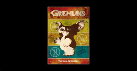 Three Rules Gremlins Sticker Teepublic