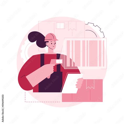 Barcode Scanning Abstract Concept Vector Illustration Barcode Generator Software Warehouse