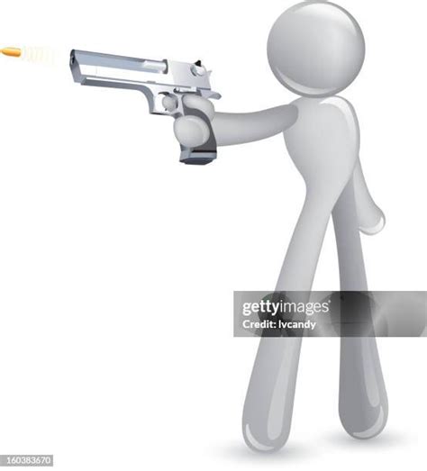 67 gun shoot bullet cartoon high res illustrations getty images