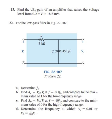 Solved 13 Find The DBv Gain Of An Amplifier That Raises The Chegg Com