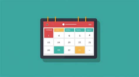 Premium Photo A Digital Calendar With A Simple And Clean Design
