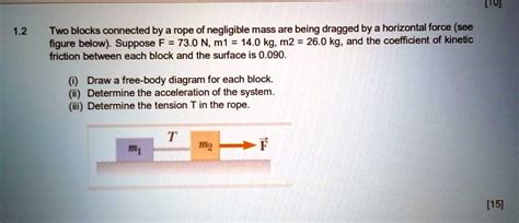 GET ANSWER 2 12 Two Blocks Connected By A Rope Of Negligible Mass Are