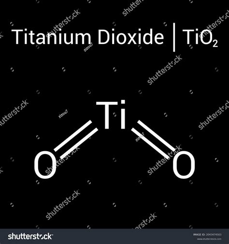 Chemical Structure Titanium Dioxide Tio2 Stock Vector Royalty Free