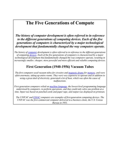 The Five Generations Of Computers Presentation Pptx Computing Technology And Computing