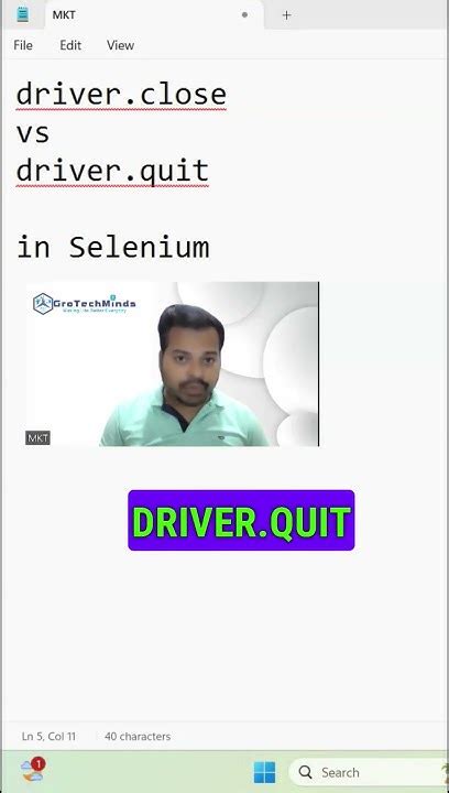 Close And Quit Method In Selenium Youtube