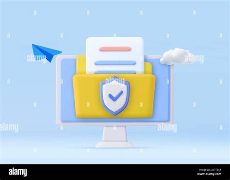 3d Secure Confidential Files Folder With Paper Documents Access And Private Lock 3d Rendering