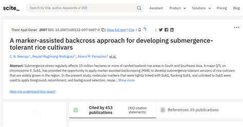 A Marker Assisted Backcross Approach For Developing Submergence