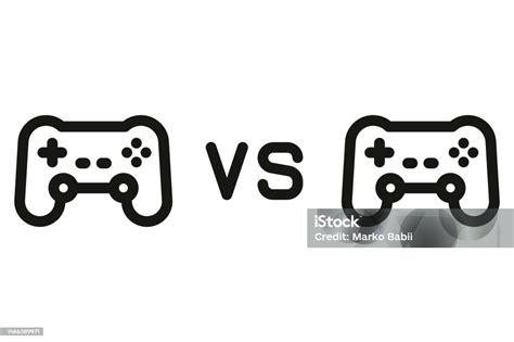 플레이어 대 플레이어 게임 컨트롤러 아이콘입니다 벡터 그림 Brand Name Video Game에 대한 스톡 벡터 아트 및 기타 이미지 Brand Name Video