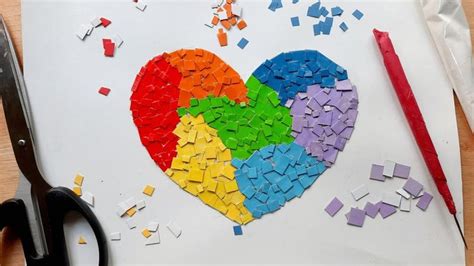 Cara Membuat Kolase Kertas Love How To Make Paint Paper Painting