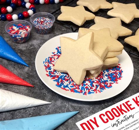 Diy Fourth Of July Star Cookie Kit Decorate Your Own Cookies One