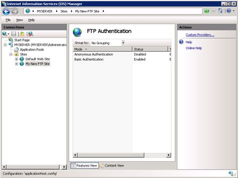 Configure FTP With IIS Manager Authentication In IIS Microsoft Learn