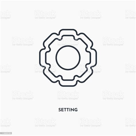 윤곽선 아이콘을 설정합니다 간단한 선형 요소 그림입니다 흰색 배경에 격리된 선 설정 아이콘입니다 얇은 스트로크 기호는 웹 모바일 및 Ui에 사용할 수 있습니다 0명에 대한