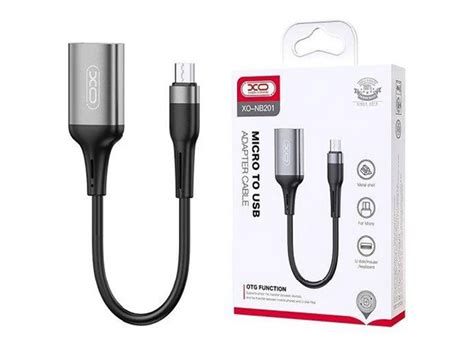 Ripley Cable Xo Adaptador Otg Micro V A Usb Gris Nb