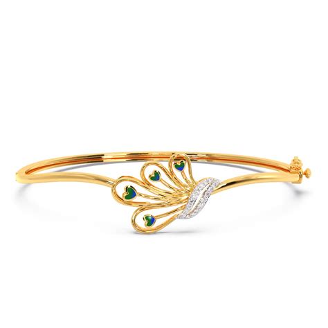 Dancing Peacock Diamond Bracelet For Women Under 50k Candere By Kalyan Jewellers
