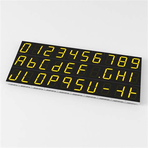 7 Segment Led Display 3d Model 6 C4d 3ds Dae Dxf Fbx Obj Stl