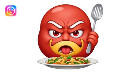 Angry Emoji Thats Eating A Lot Of Food Emoji Ai Emoji Generator