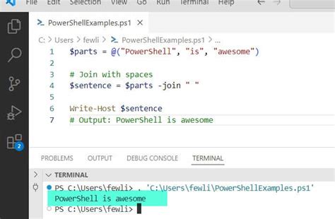 How To Concatenate String With Space In Powershell