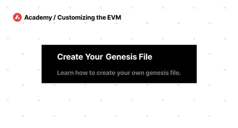 Create Your Genesis File Avalanche Developers