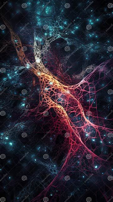 Nerve Art A Visual Journey Of Neural Pathways Stock Illustration