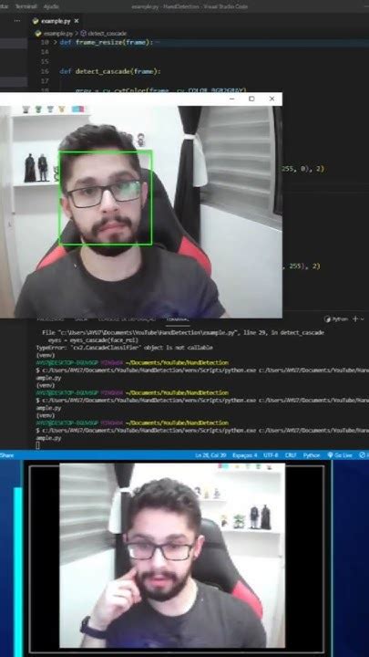 Detectando Rostos E Olhos Com Python Haarcascades Python Opencv