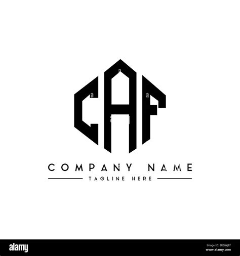 Caf Letter Logo Design With Polygon Shape Caf Polygon And Cube Shape