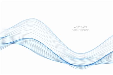 Premium Vector Digital Technology Wave Abstract Background With Dots Moving In Space