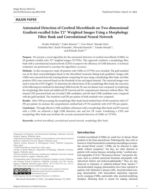 Pdf Automated Detection Of Cerebral Microbleeds On Two Dimensional Gradient Recalled Echo T2