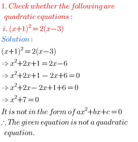 Ssc Solutions For Maths Quadratic Equations Class 10 Chapter 5 Maths Glow