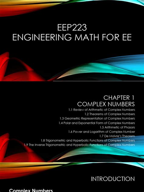 eep223 chapter 1 complex numbers download free pdf complex number mathematics
