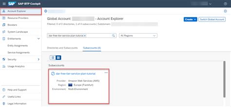 Use Free Tier To Set Up Account For Data Attribute Recommendation And Get Service Key Sap