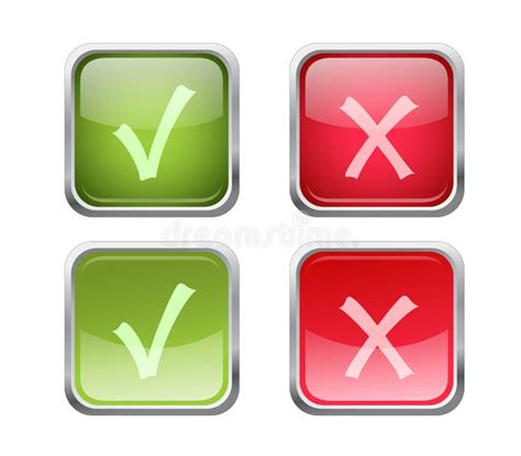 Vector Accept And Decline Buttons Stock Vector Illustration Of Pushed Element 19297730