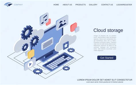 Premium Vector Cloud Data Storage Data Backup Synchronization Flat 3d