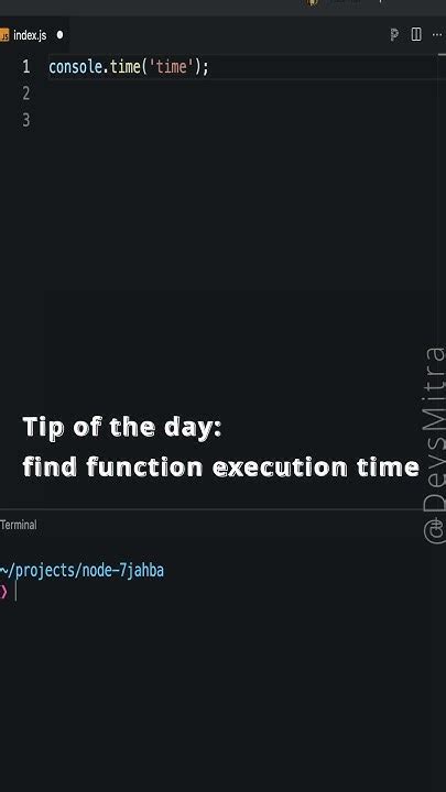 Find Javascript Function Execution Time Devsmitra Javascript Shorts