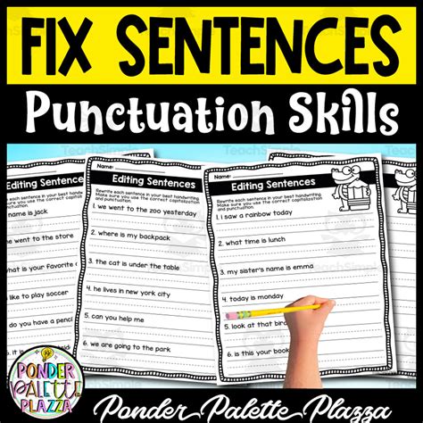 Sentence Editing Punctuation Practice By Teach Simple