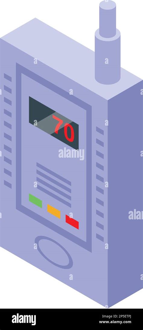 Modern Gas Detector Icon Isometric Vector Meter Instrument Monitor