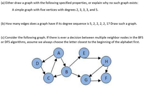A Either Draw A Graph With The Following Specified