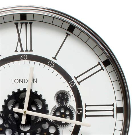 Wholesale London Modern Moving Cogs Clock Black And White Italian Luxury Group Fieldfolio