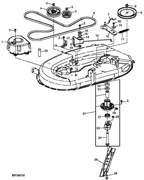Diagram Of Belt For John Deere L110 Mower Deck