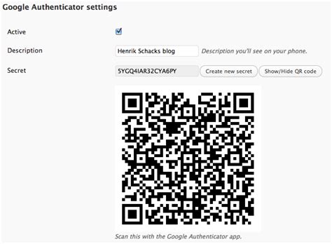 Google Authenticator For WordPress Henrik Schacks Blog