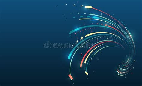 Abstract Business Analytics An Array Of Information In The Form Of Waves And Binary Numbers