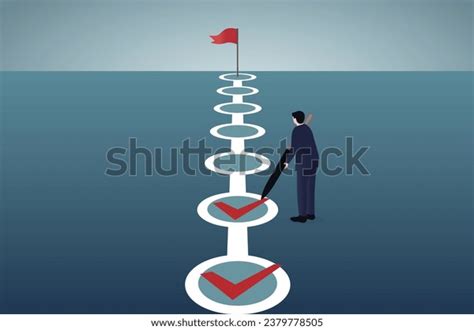 Project Tracking Goal Tracker Task Completion Stock Vector Royalty