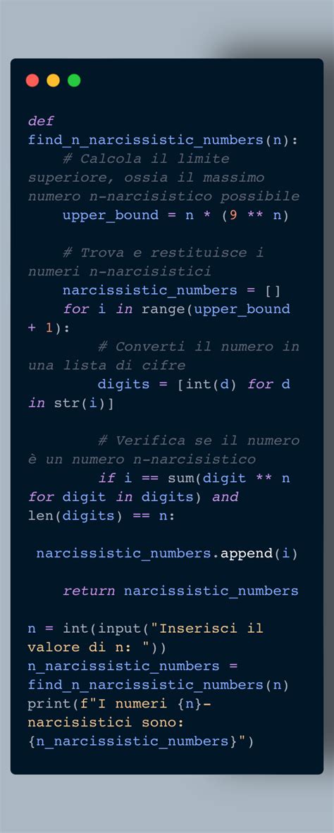 N Narcissistic Numbers