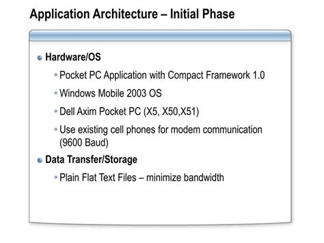 Ppt Developing Mobile Applications Using The Net Compact Framework A
