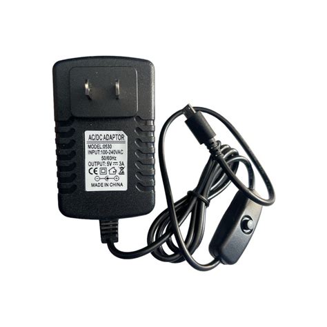 Eliminador Para Raspberry Pi Micro Usb 5v 3a Con Botón — Talos Electronics