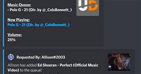 discord js music bot commands album on imgur