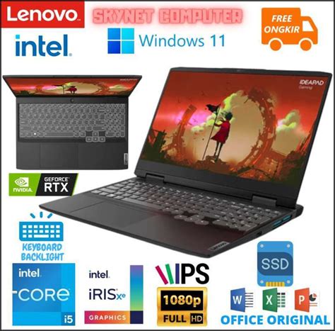 Jual Lenovo Ideapad Gaming 3 15iah7 Intel Core I5 12450h Ram16gb Ssd512gb Rtx3050 Windows 11 Dan