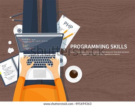 Programming Coding Backgroundflat Designprogram Source Codesoftware