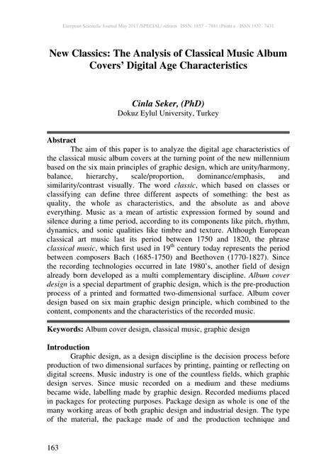 Pdf New Classics The Analysis Of Classical Music Album Covers